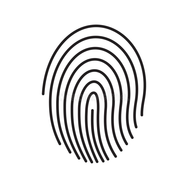 Security Access Concept. Fingerprint Line Stock Vector - Illustration ...