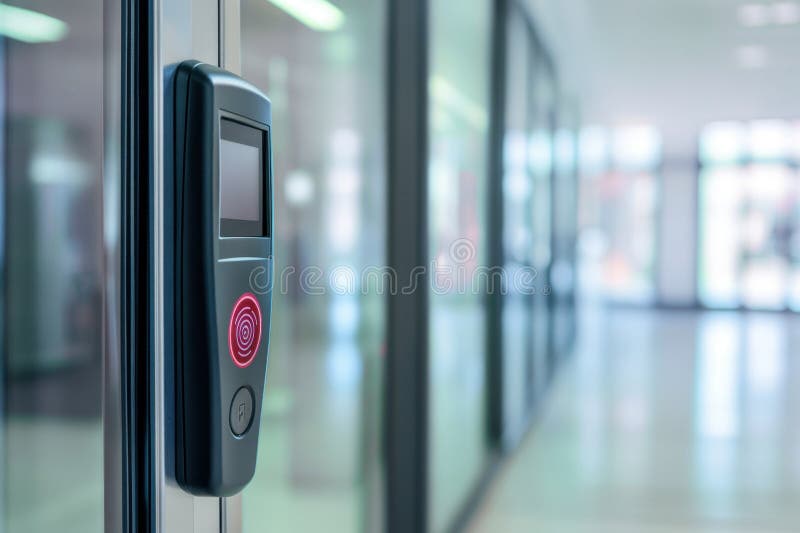 Security Access Control System at a Modern Building Entrance during ...
