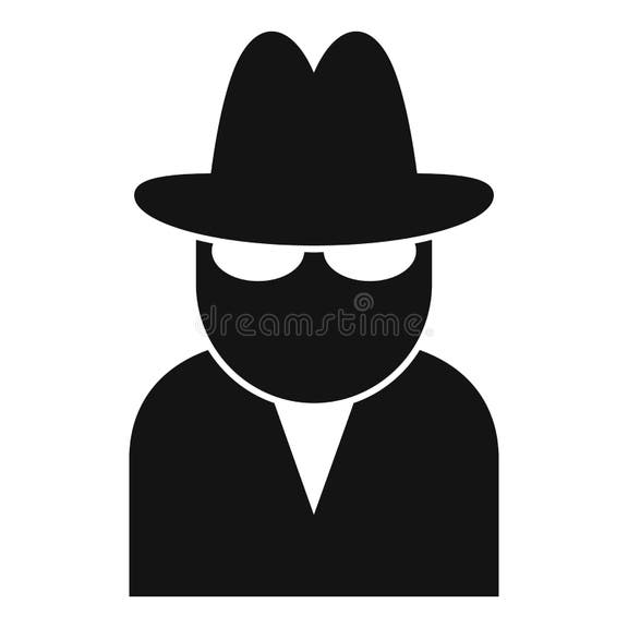 Security Agent Icon, Simple Style Stock Vector - Illustration of black ...