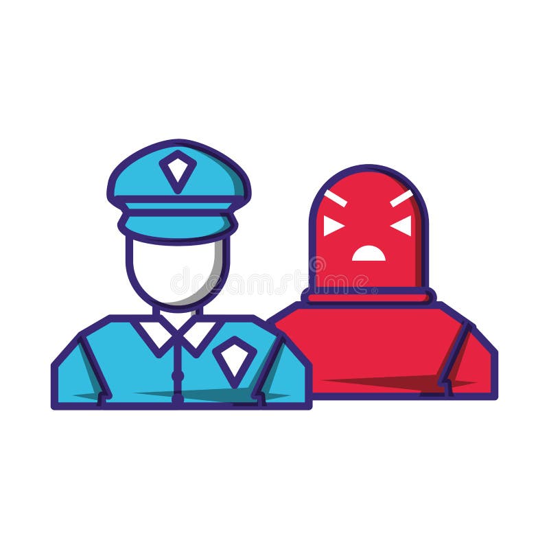 Security Agent with Robot Avatars Stock Vector - Illustration of ...