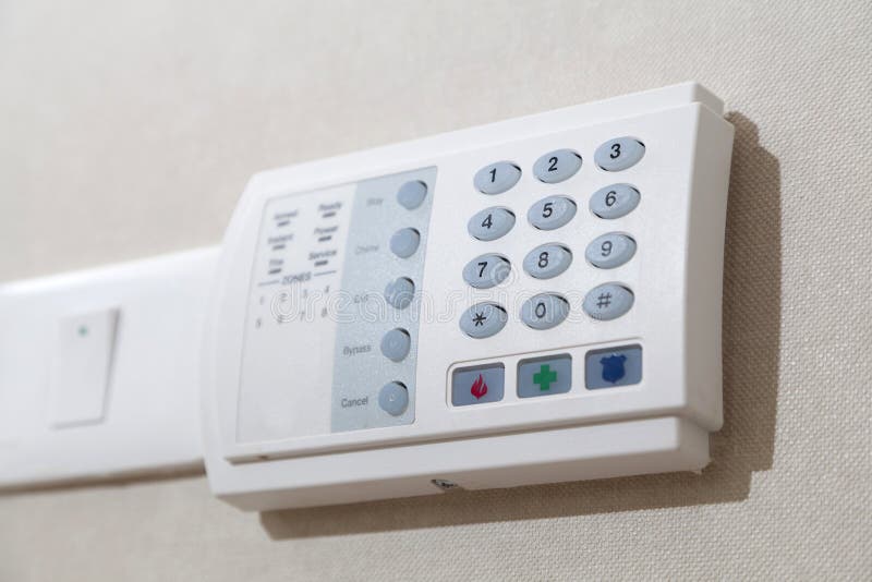 Home security alarm keypad stock image. Image of home - 113532475