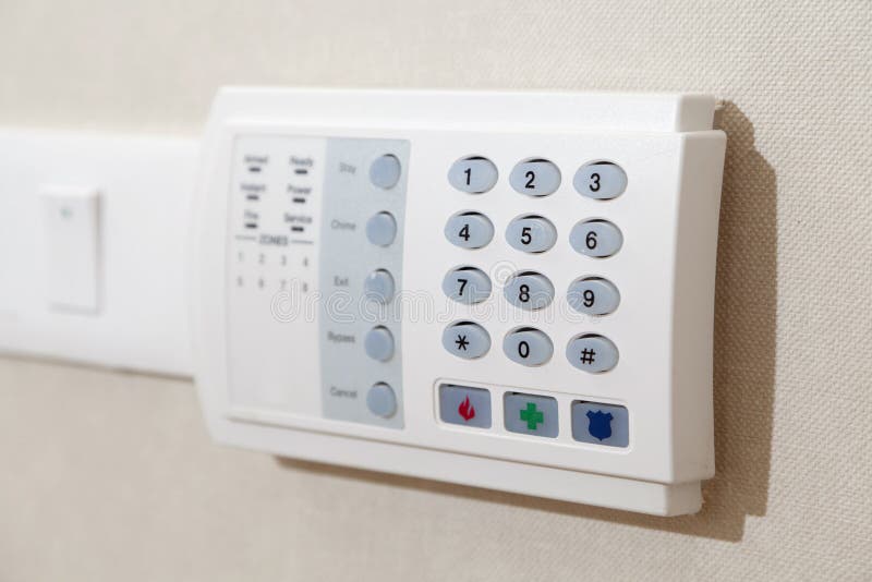 Security alarm keypad stock image. Image of criminal - 73280685