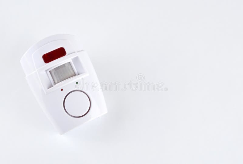 Security Alarm Sensor on White Background Stock Photo - Image of ...