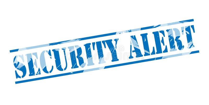 Security alert blue stamp stock illustration. Illustration of frame ...