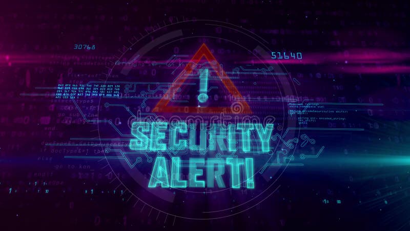 Alert Security Symbol Abstract Loopable Tunnel Animation Stock Video ...