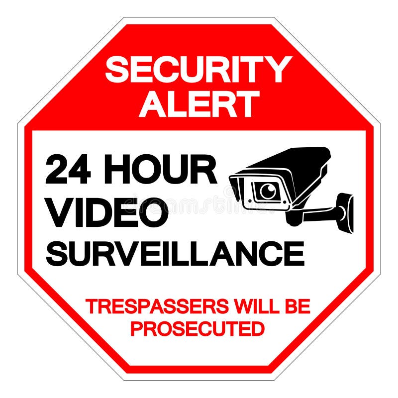 This Area is Monitored by CCTV Cameras Symbol Sign, Vector Illustration ...