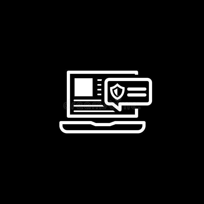 Security Alert Icon. Flat Design. Stock Illustration - Illustration of ...