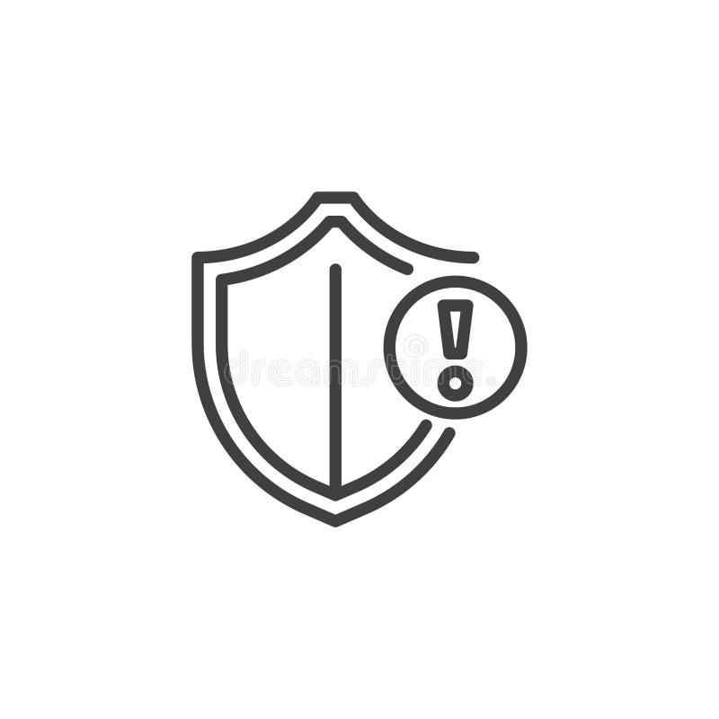 Security Alert line icon stock illustration. Illustration of editable ...