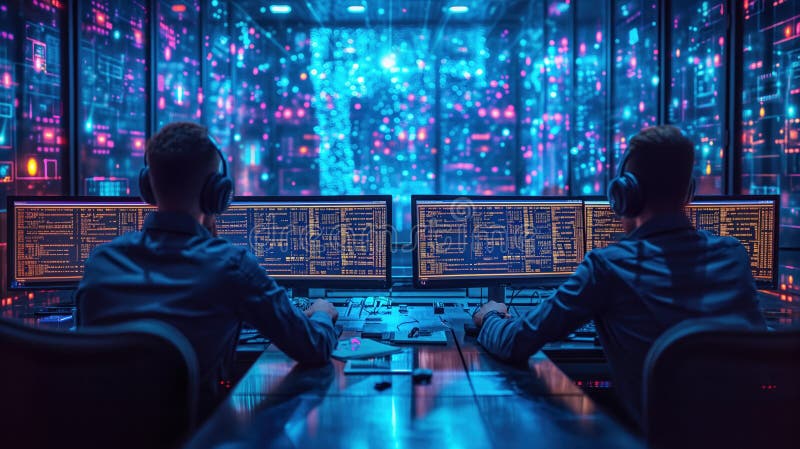 Security Analyst in Digital Technology Stock Illustration ...