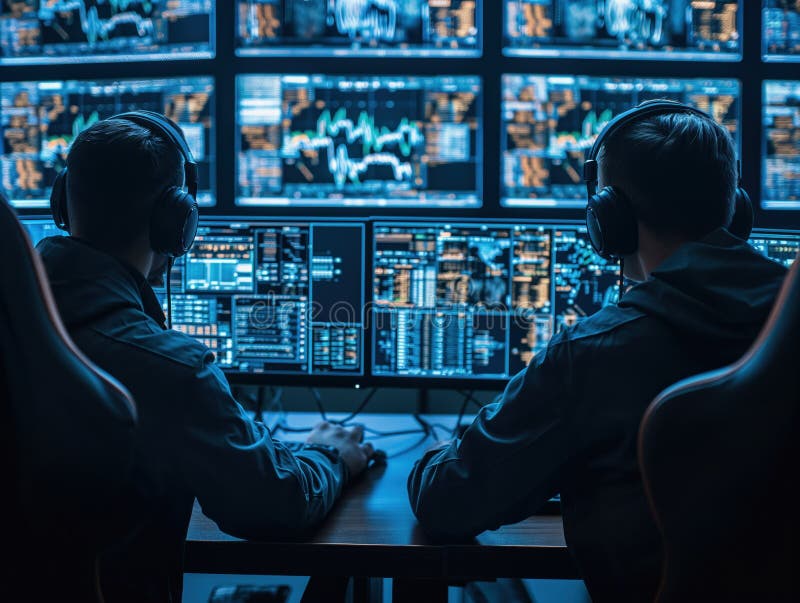 Security Analyst in Digital Technology Stock Illustration ...