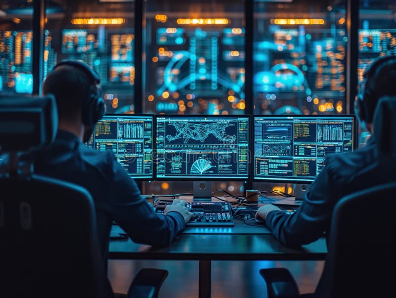 Security Analyst in Digital Technology Stock Illustration ...