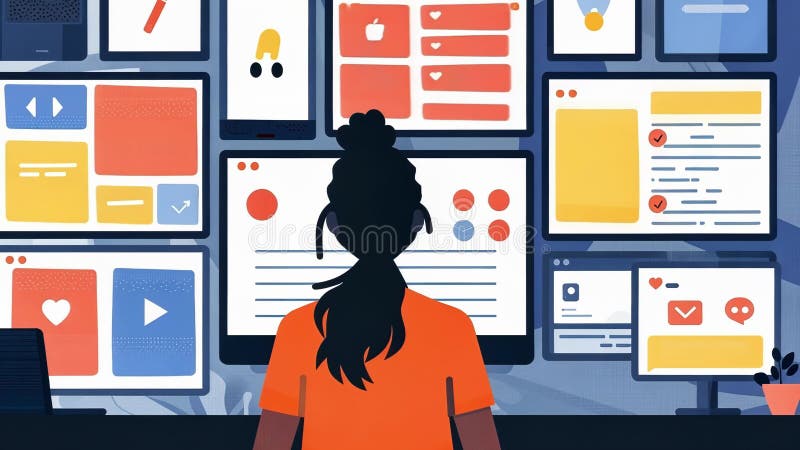 Security Analyst Monitoring Multiple Screens For Potential Threats Stock Video Video Of