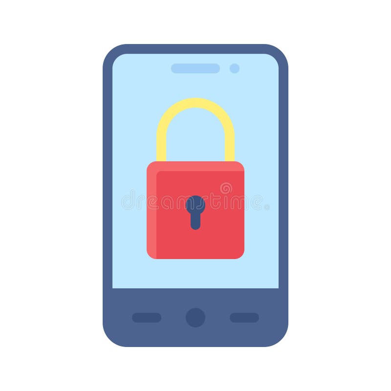 Security App Icon, Mobile Application Vector Illustration Stock Vector ...