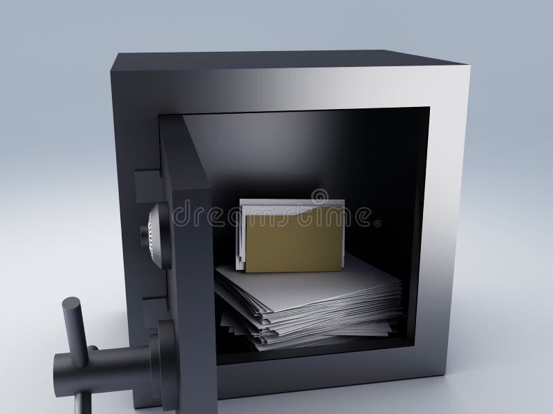 Security Archive and Folder Stock Illustration - Illustration of ...