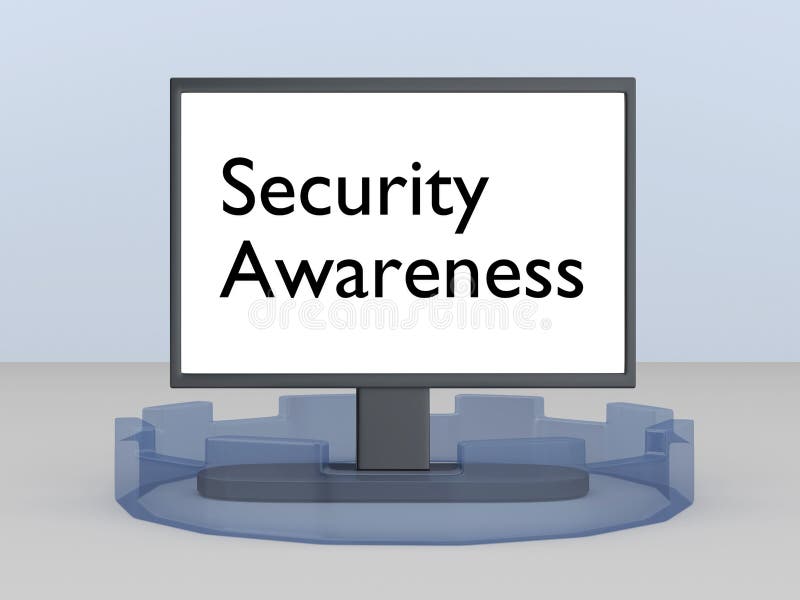 Security Awareness concept stock illustration. Illustration of digital ...