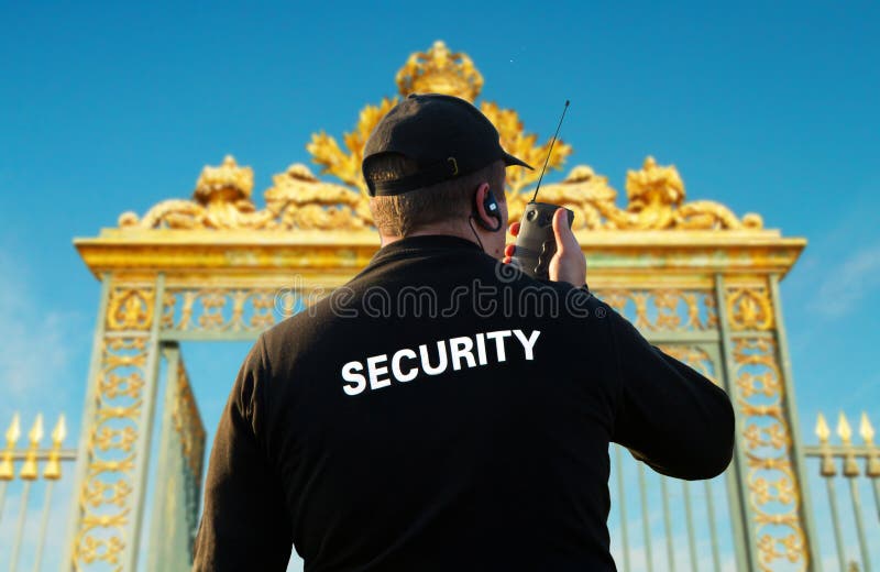Back of a security guard stock image. Image of single - 24803795
