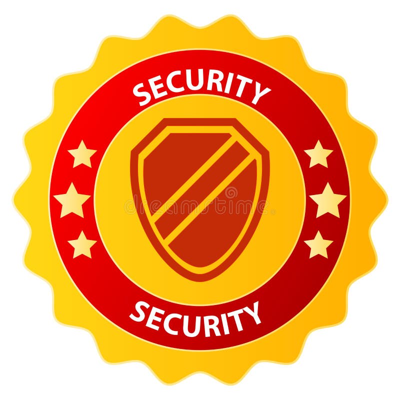 Security badge stock vector. Illustration of graphic - 43571418