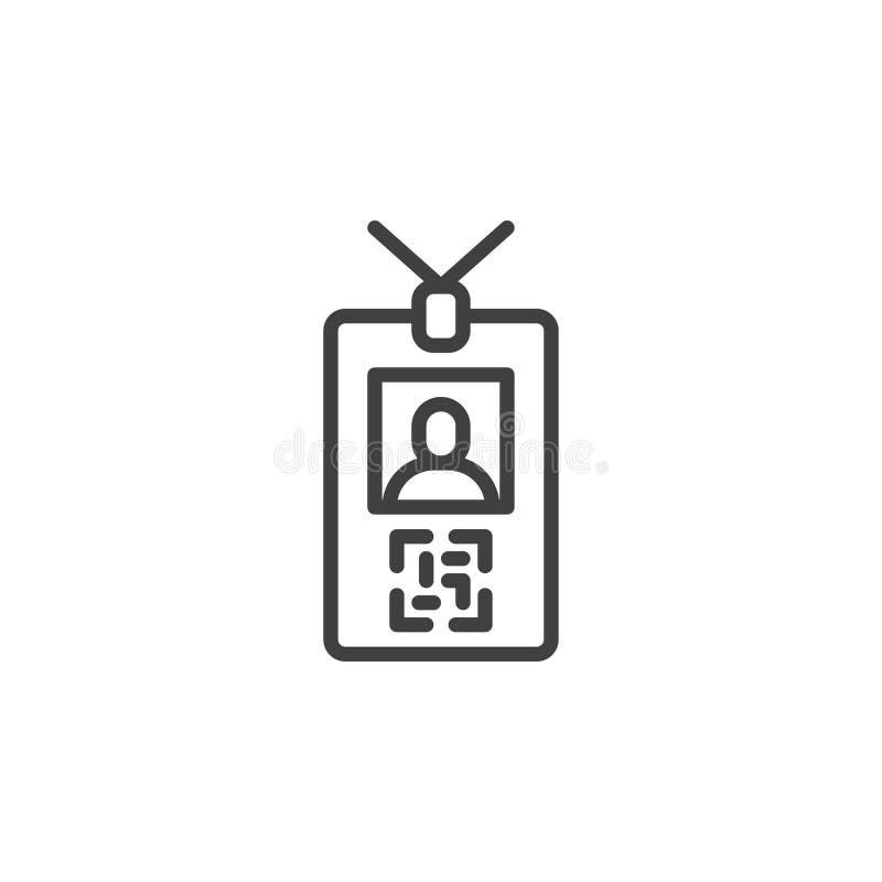 Security Badge Id Outline Stock Illustrations – 3,269 Security Badge Id ...