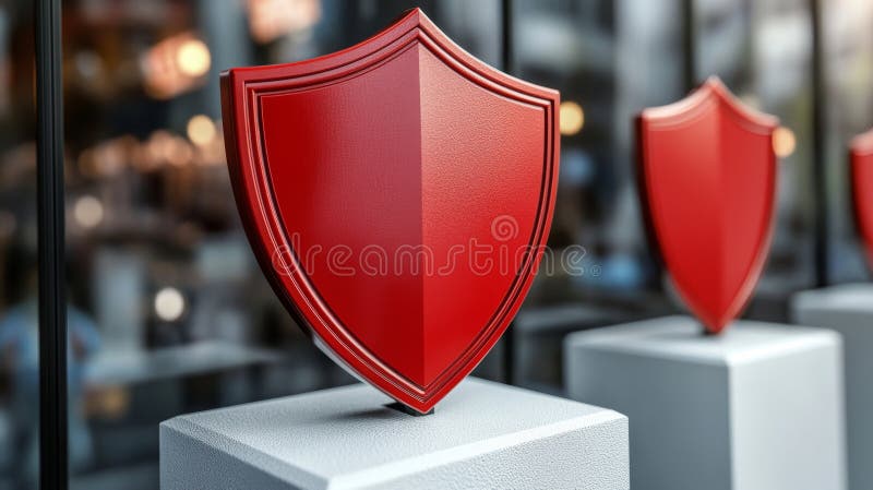 Security and Balance are Symbolized by a Red Shield and Scales that are ...