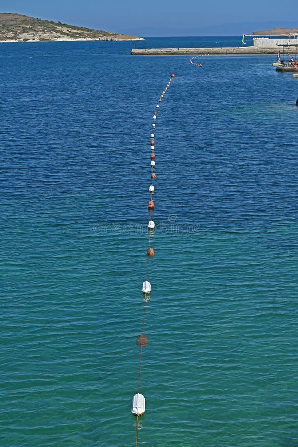 Security Barrier on the Beach Stock Photo - Image of orange, safety ...