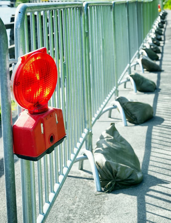 Security barrier stock image. Image of standing, lamp - 42735543