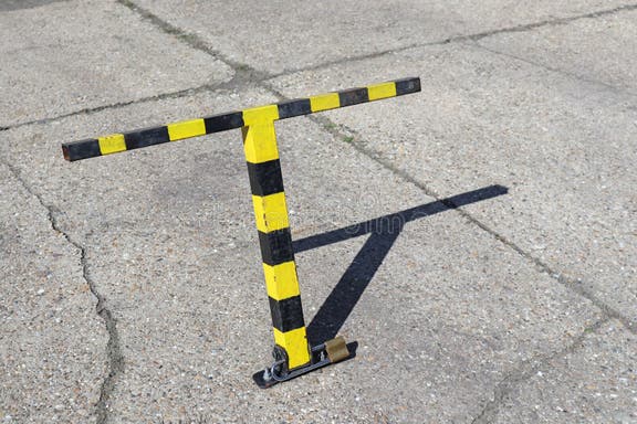 Security Barrier at the Parking Lot Stock Image - Image of driveway ...