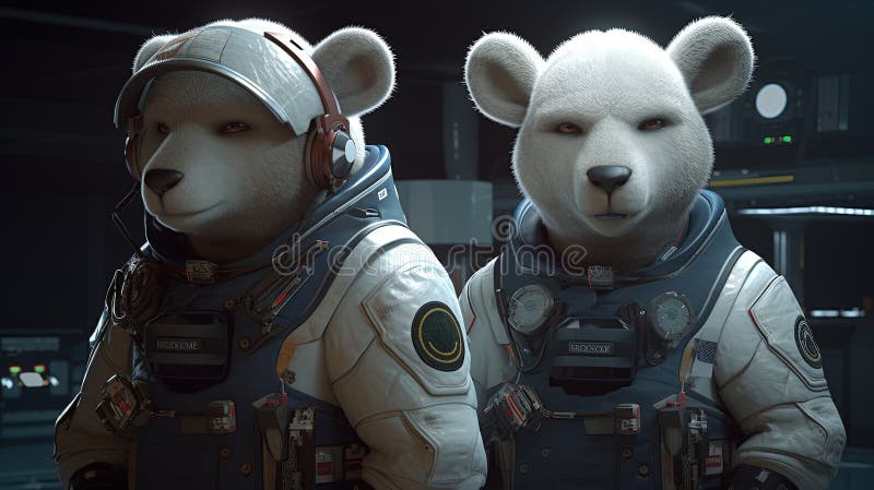 Security Bear, Digital Art Illustration, Generative AI Stock ...