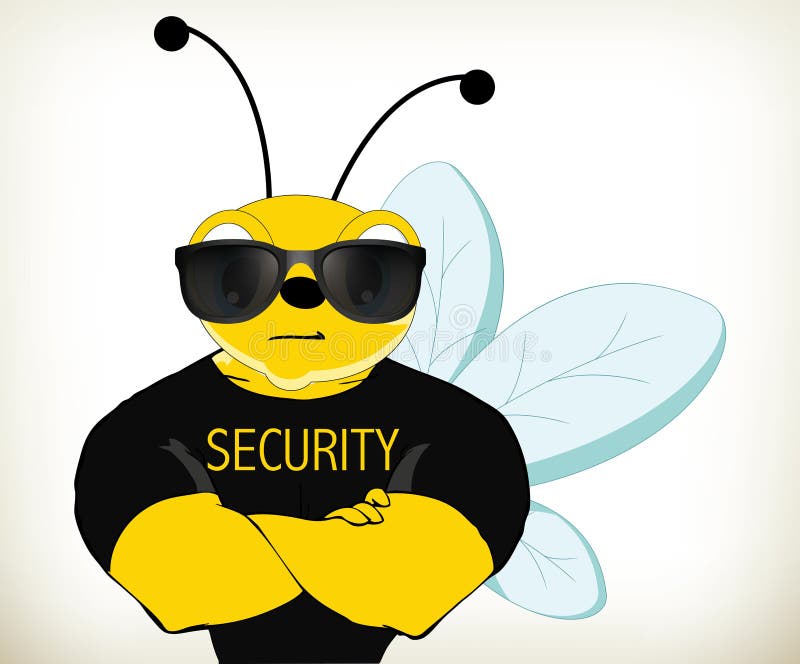Cartoon Security Guard Bee Stock Illustrations – 10 Cartoon Security ...