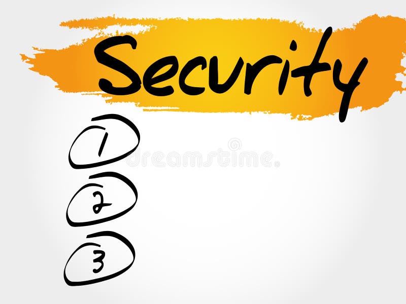SECURITY blank list stock illustration. Illustration of defence - 201665537