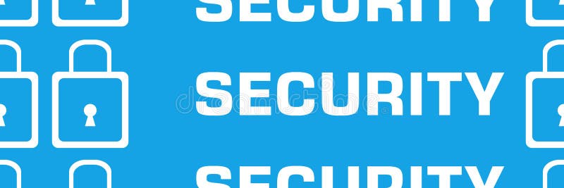 Security Blue Repeated Text Symbol Stock Illustration - Illustration of ...