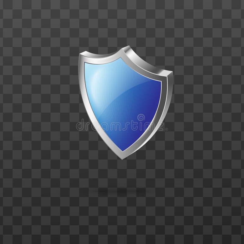 Security Blue Shield Panel Template Realistic Vector Illustration ...