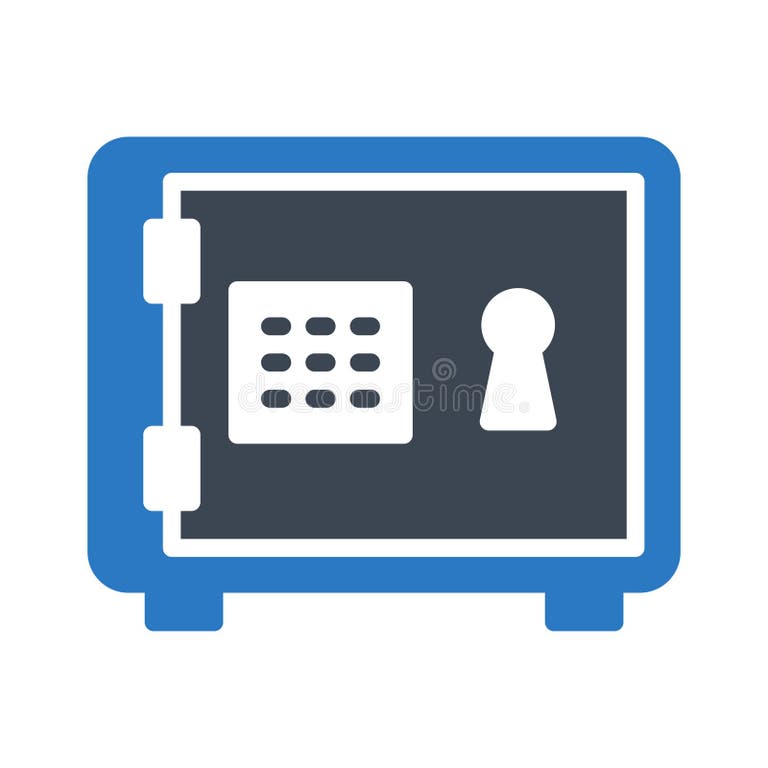 Security Box Glyph Colour Line Vector Icon Stock Vector - Illustration ...