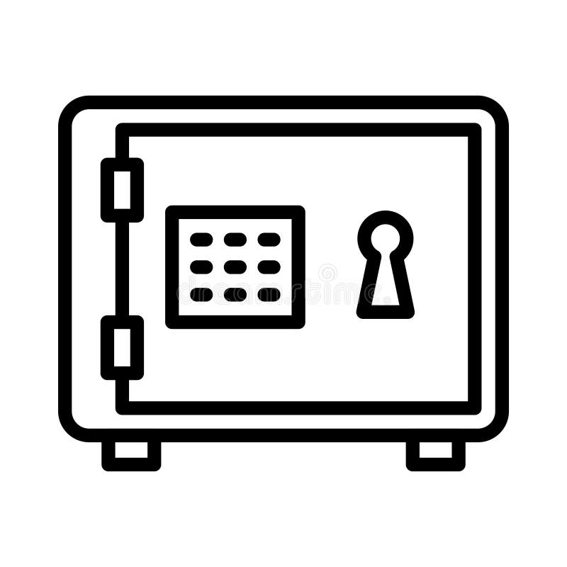 Security Box Thin Line Line Vector Icon Stock Vector - Illustration of ...