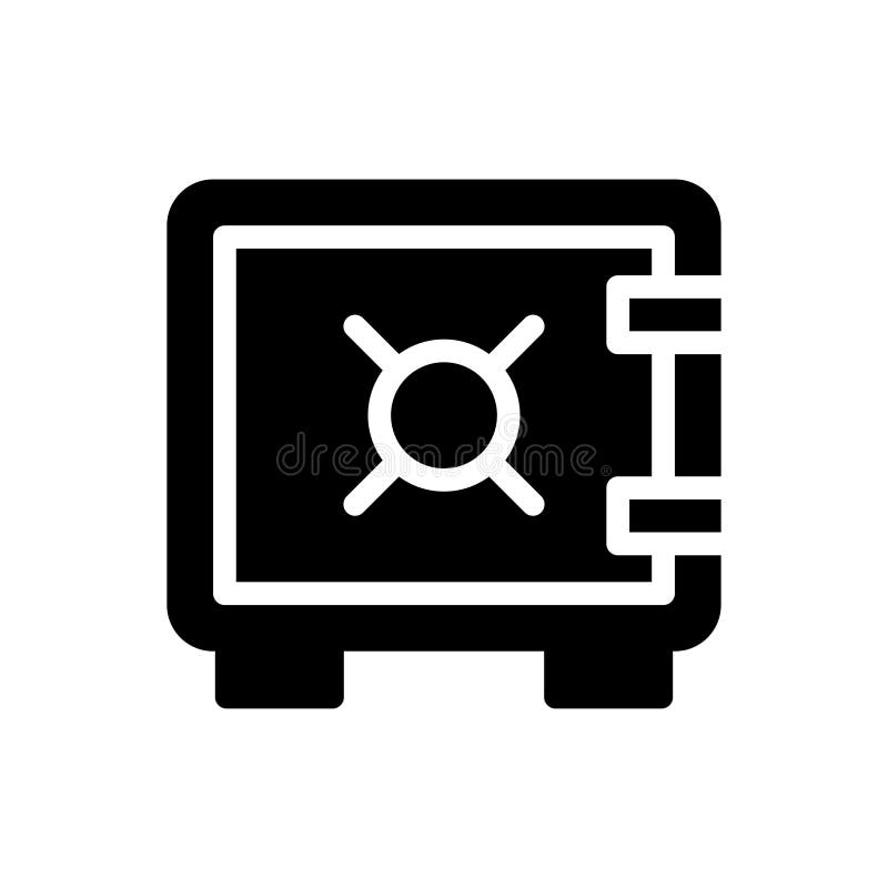 Security Box Vector Glyph Flat Icon Stock Vector - Illustration of safe ...