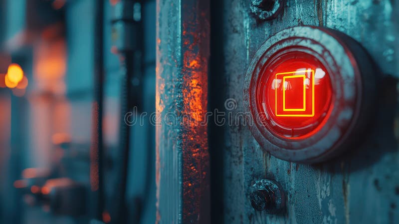 Security Breach Alert Data Center Realistic Image Urban Environment ...