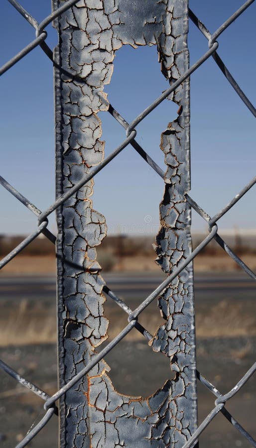 Security Breach Cut Section in Chain Link Fence Symbolizing ...