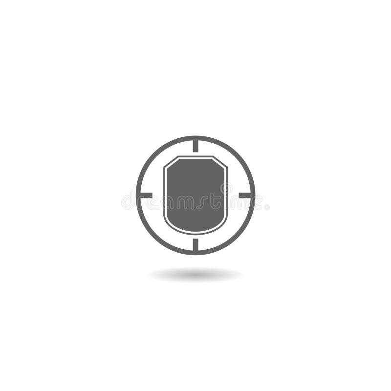 Security Breach Icon with Shadow Stock Vector - Illustration of ...