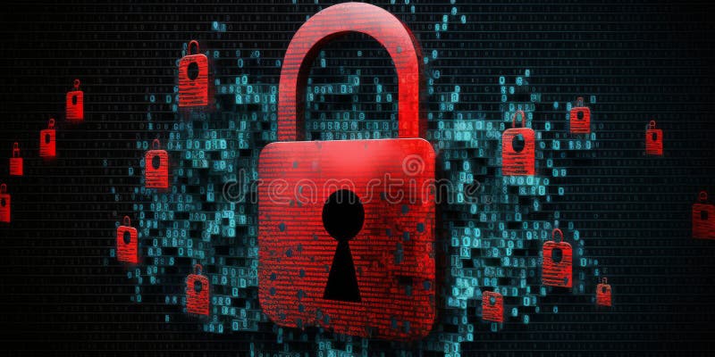 Security Breach, System Hacked Alert with Red Broken Padlock Icon ...