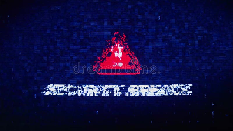 Security Breach Text Digital Noise Twitch Glitch Distortion Effect ...