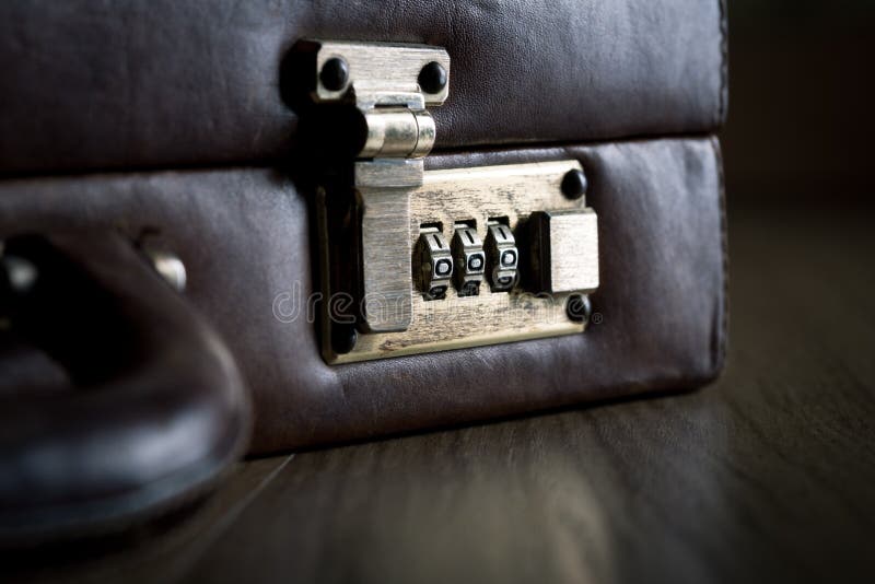 Security Briefcase with Lock Stock Image - Image of suitcase, briefcase ...