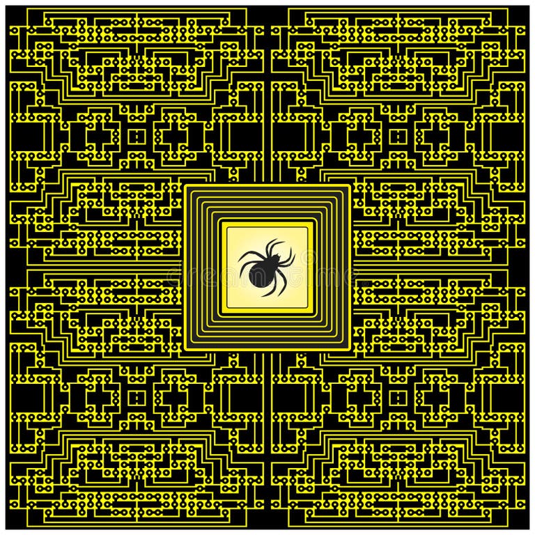 Security Bug within Computer Chips Stock Illustration - Illustration of ...