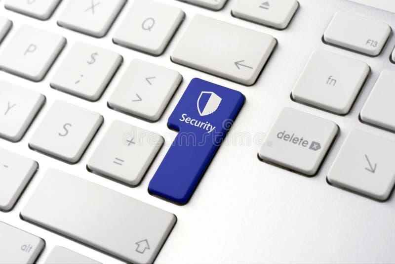 Security Button on Keyboard Stock Image - Image of protection, computer ...