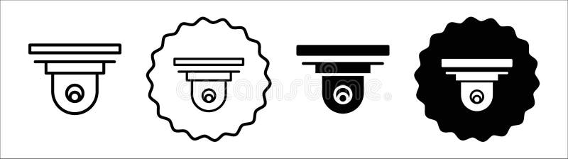 Security Cam Icon Symbol Set Collection. Security Cam Simple Vector ...