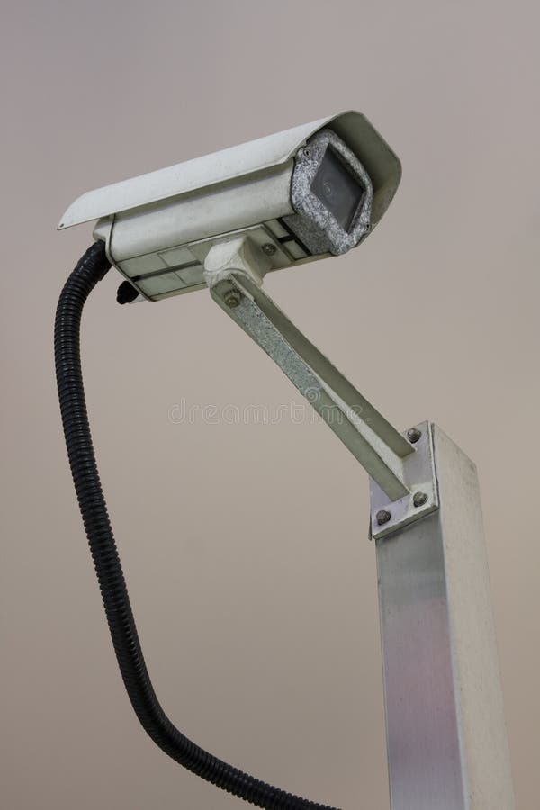 Heavy Duty Exterior Surveillance Camera Back View Stock Photo - Image ...