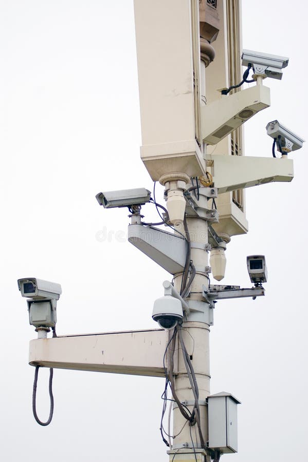 Video surveilance cameras stock image. Image of inspect - 12750579