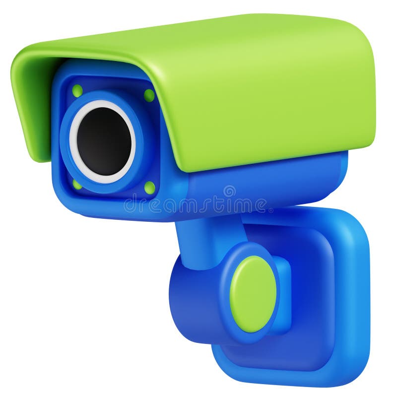 Security camera 3D icon stock illustration. Illustration of system ...
