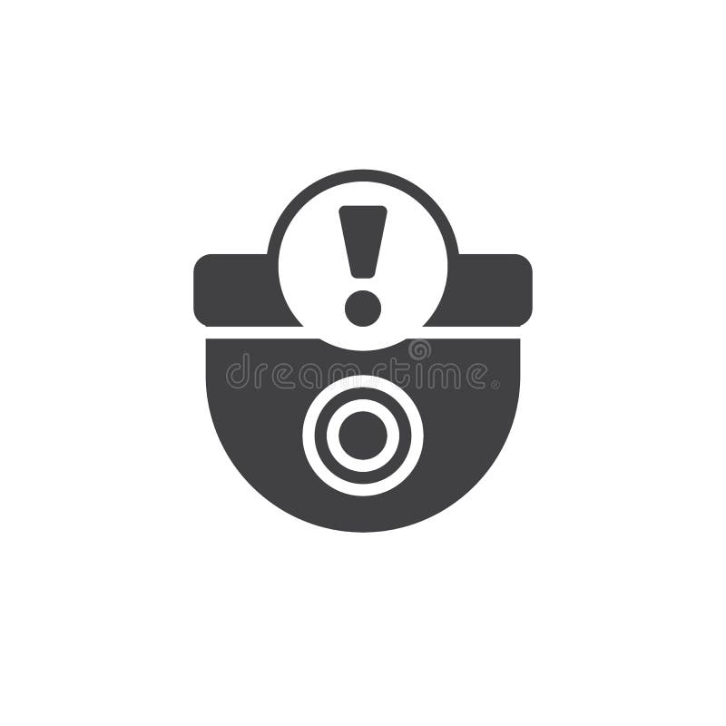 Security Camera Alert Icon Vector Stock Vector - Illustration of crime ...