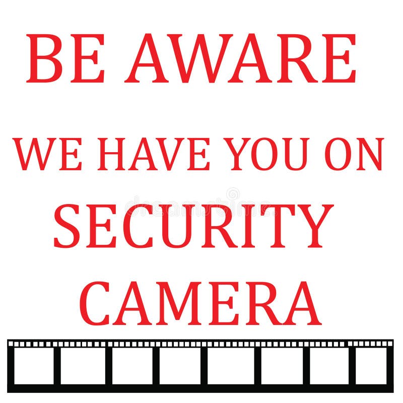 Security camera aware stock illustration. Illustration of camera ...