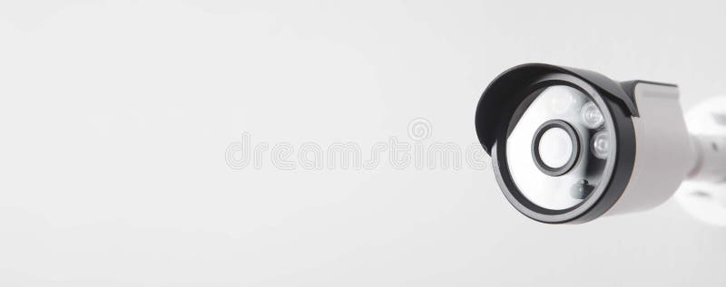 Security Camera on Background. Space for Your Text Stock Photo - Image ...