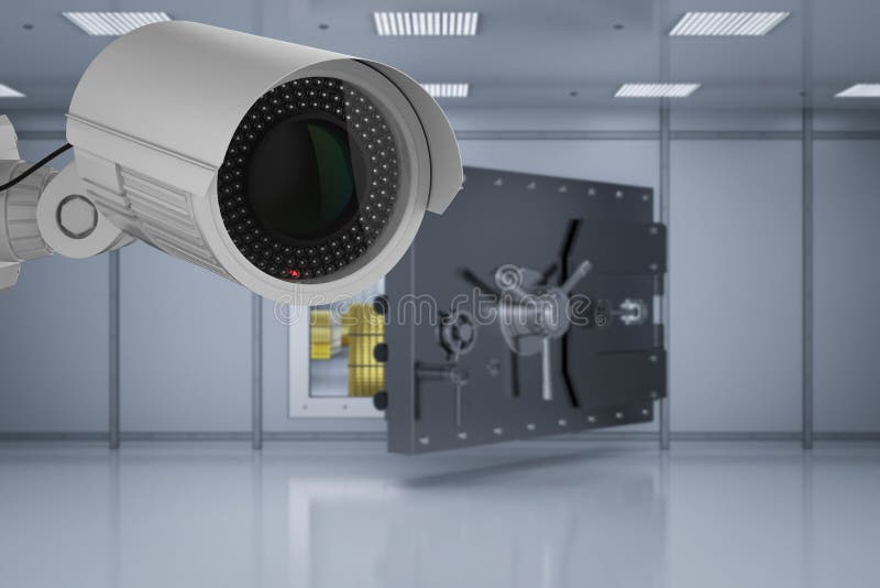 Security Camera or Cctv Camera on Ceiling Stock Illustration ...
